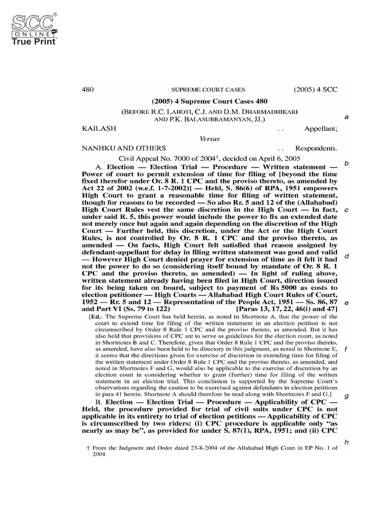 Kailash v. Nanhku, (2005) 4 SCC 480 | PDF