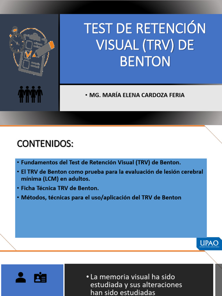 Test de Retención Visual (TRV) | PDF | Memoria | Percepción