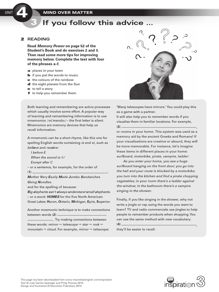 New Inspiration Students Book Reading Texts Level 3 Unit 4 | PDF