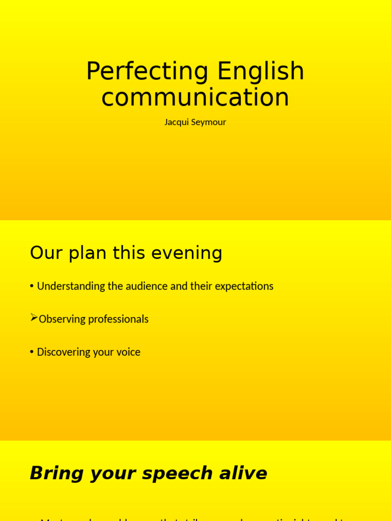 Perfecting English Communication | PDF