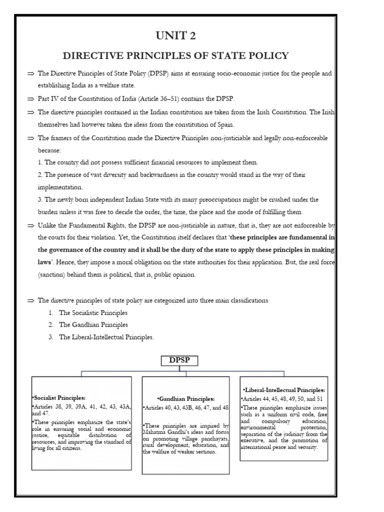 U2 Directive Principle of State Policy | PDF
