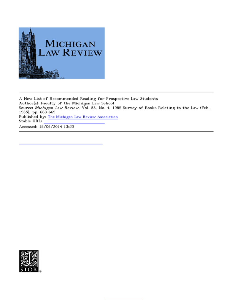 The Michigan Law Review Association | PDF