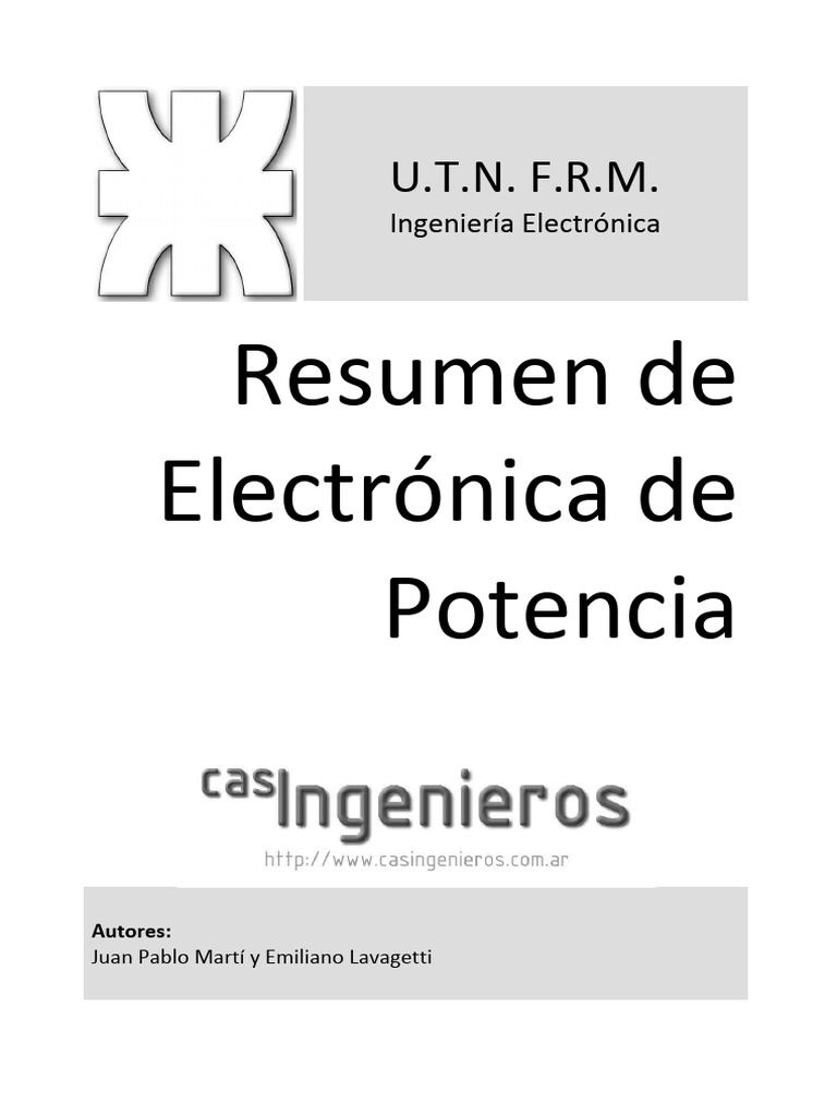 Resumen de Electronica de Potencia | PDF