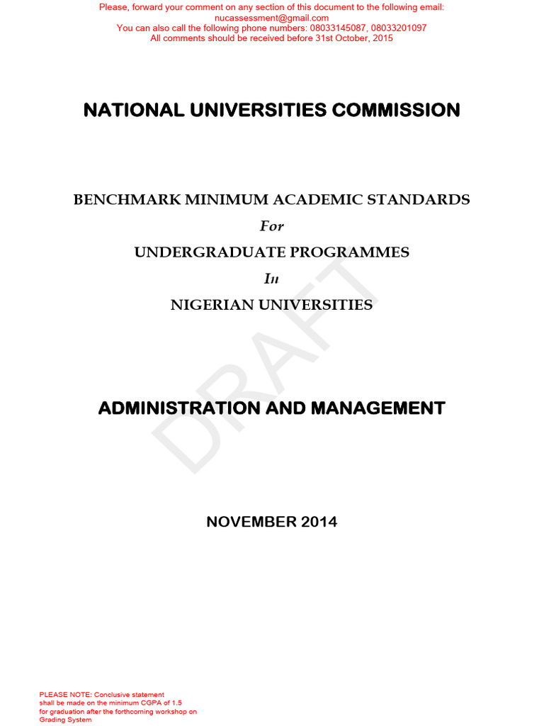 Admin and MGT Draft BMAS | PDF