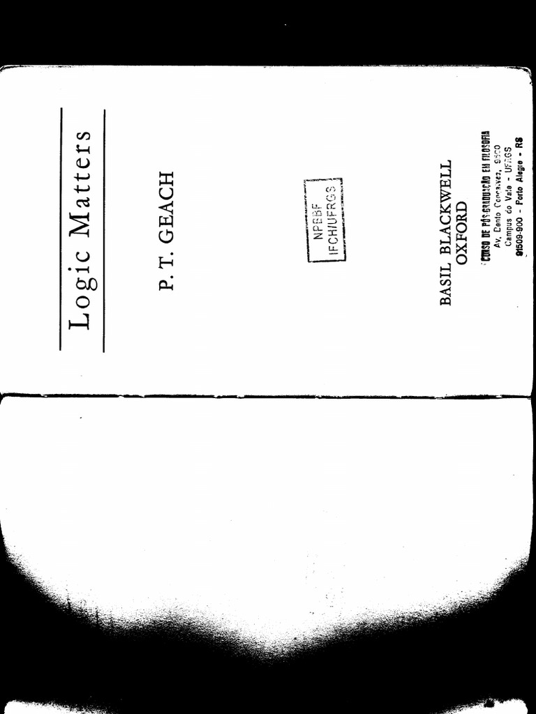 Peter Geach-History of The Corruptions of Logic | PDF