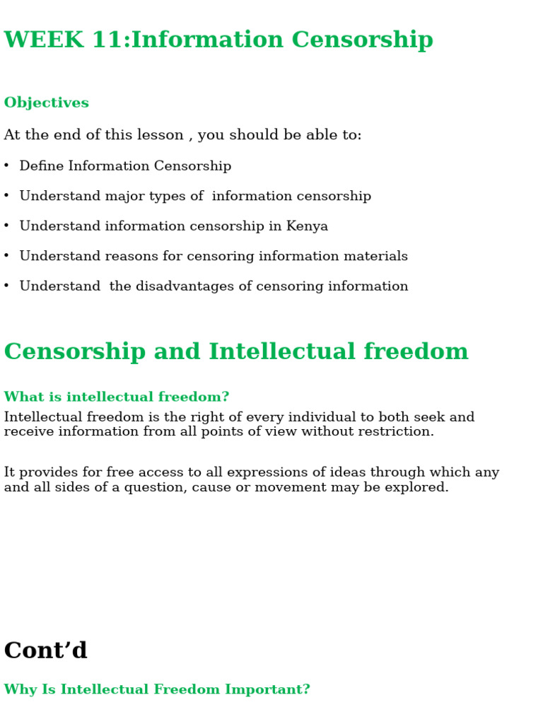 Information Censorship | PDF