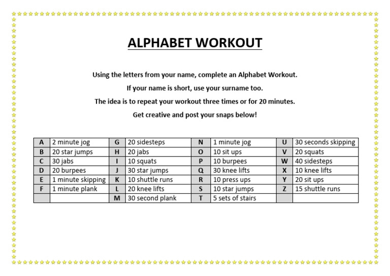 Alphabet+Workout | PDF