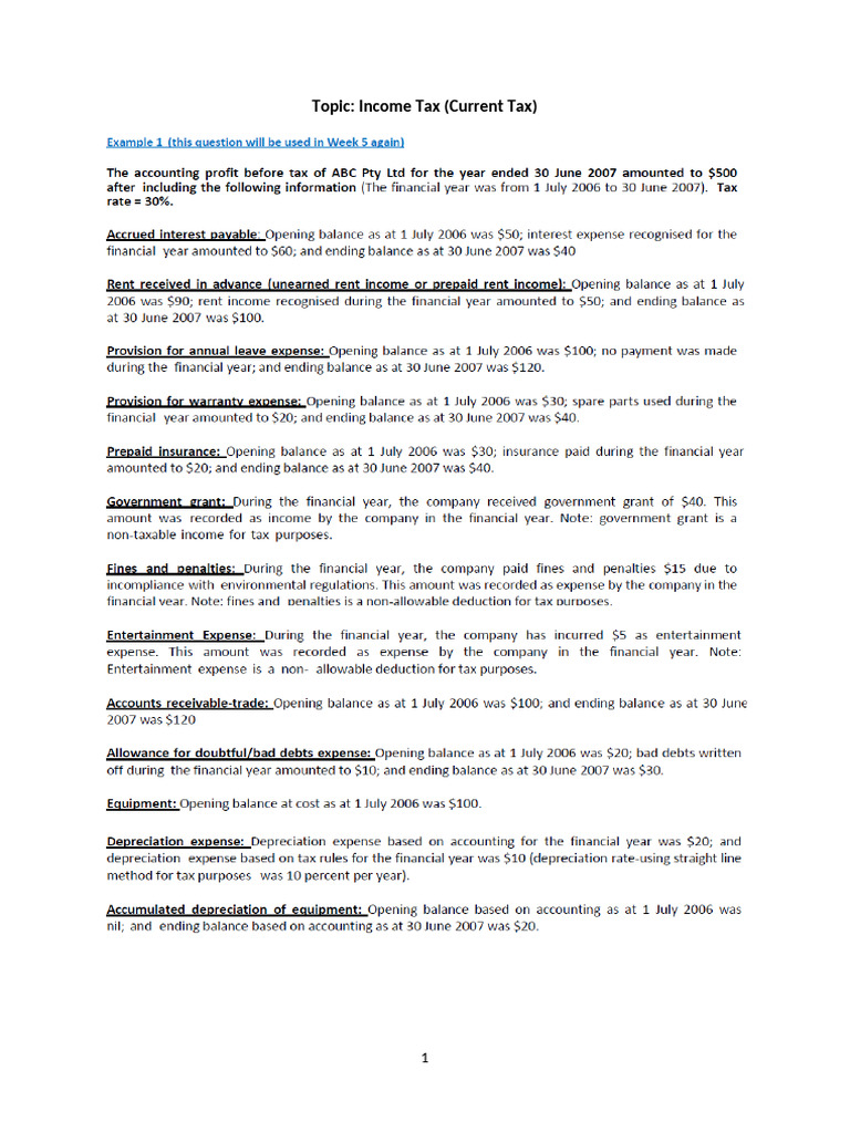 Week 4 Tutorial Questions | PDF