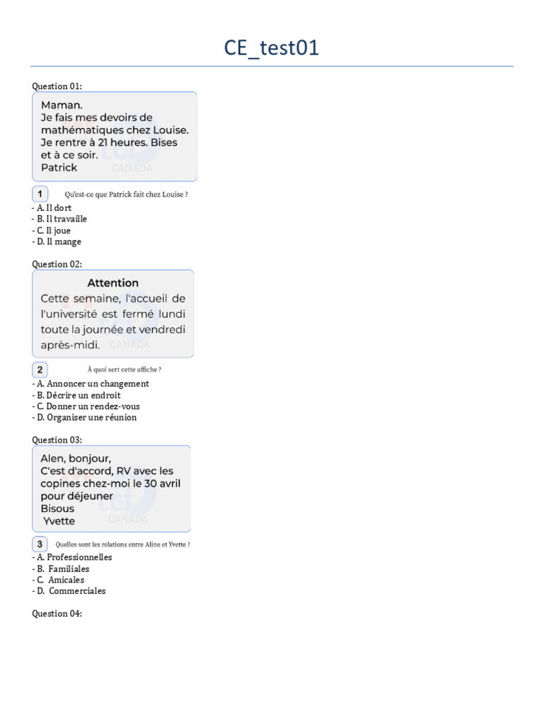 CE Test01 | PDF