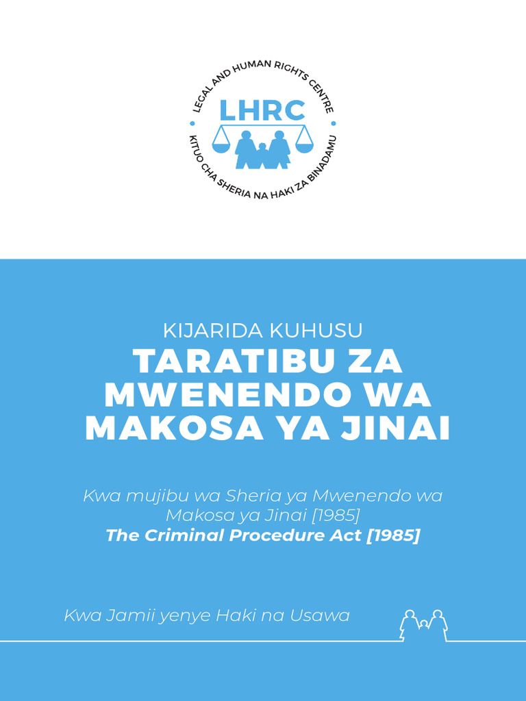 Taratibu Za Mwenendo Wa Makosa Ya Jinai | PDF