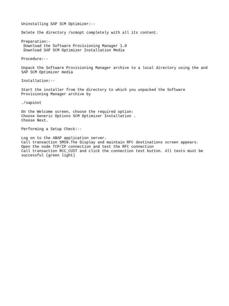 SCM Installation | PDF