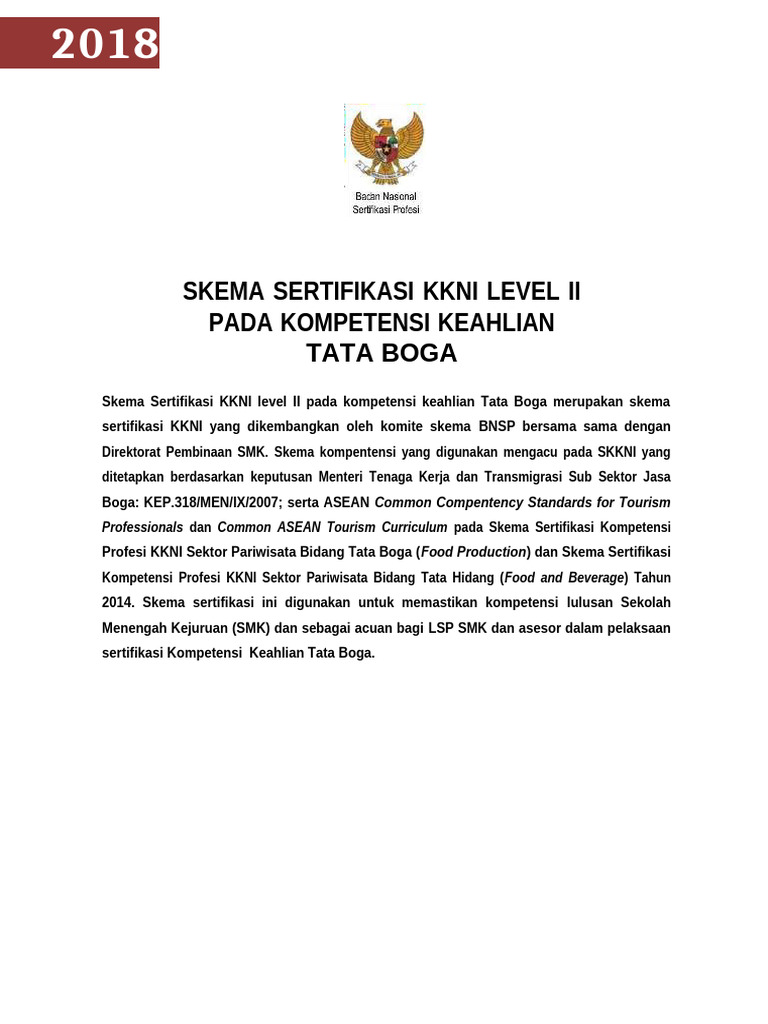 Skema KKNI Level II Tata Boga1 | PDF