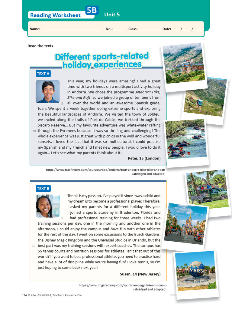 FlyHigh8 - Worksheet 5Bpdf | PDF