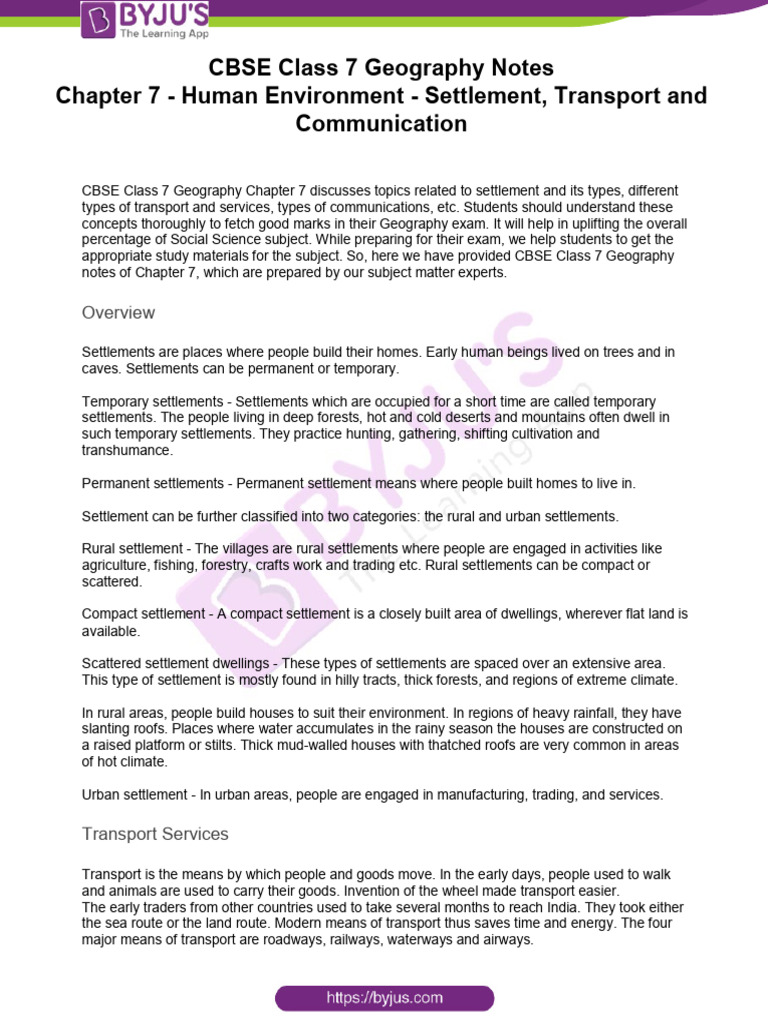 wp-contentuploads202001CBSE-Class-7-Geography-Notes-Chapter-7-Human ...