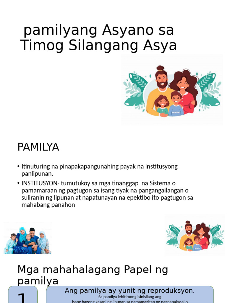 Pamilyang Asyano Sa Timog Silangang Asya | PDF
