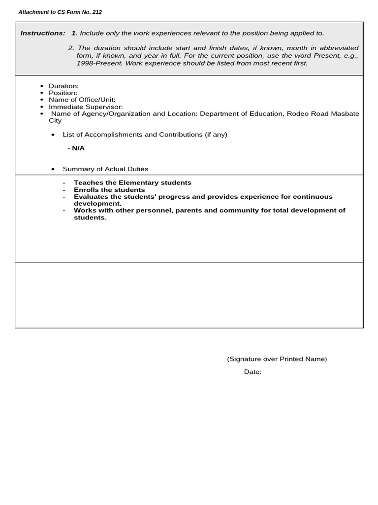 WES Sample | PDF | Career & Growth