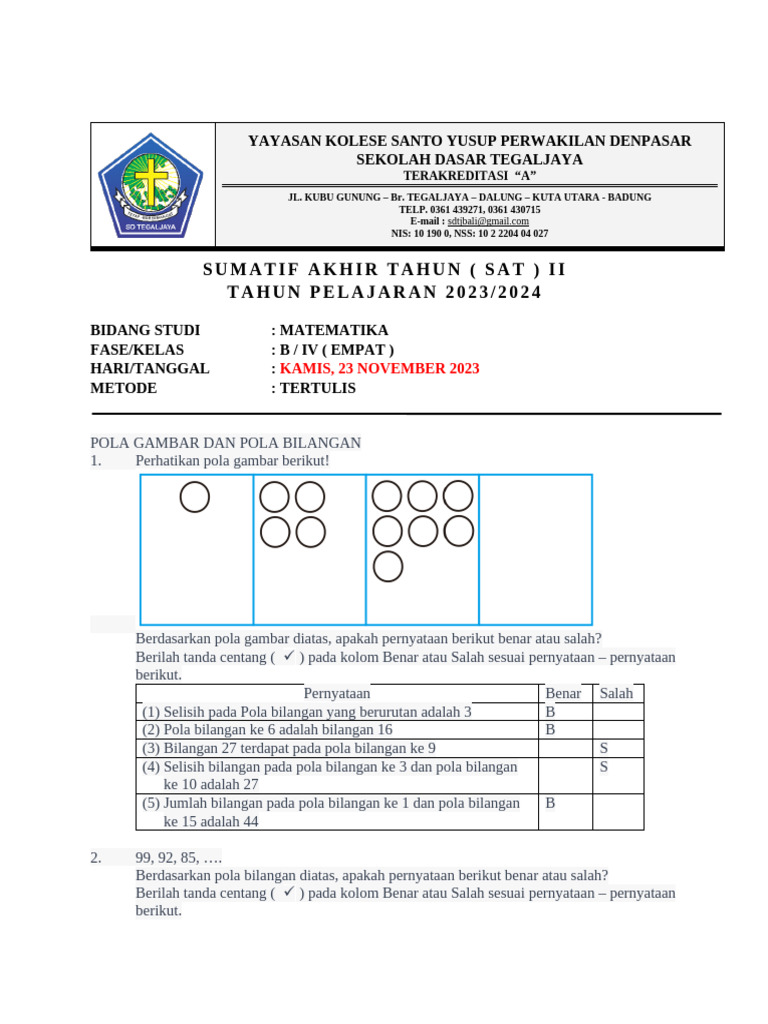 Soal Sat Ii Fix | PDF