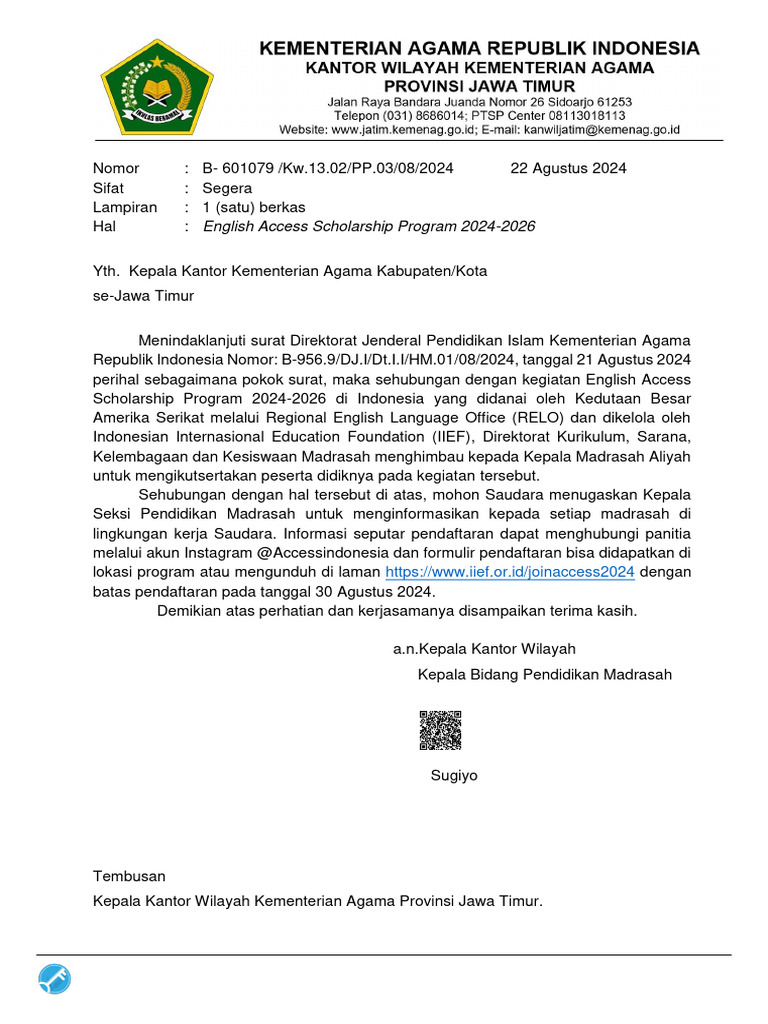 English Access Scholarship Program 2024-2026 | PDF