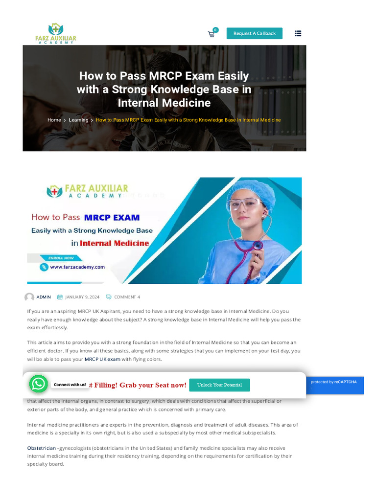 MRCP Exam Preparation: Your Path To Success | PDF | Rheumatology ...