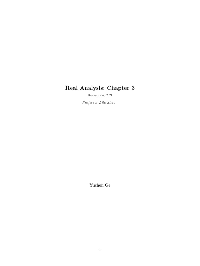Stein实分析答案Real Analysis-solution-ch3 | PDF