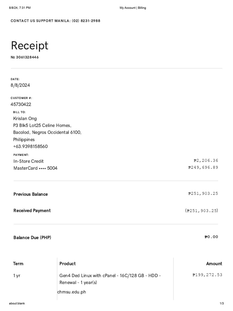 Godaddy Billing | PDF