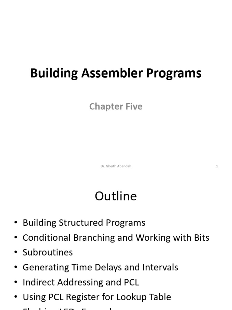 05 1building Assemb Programs | PDF