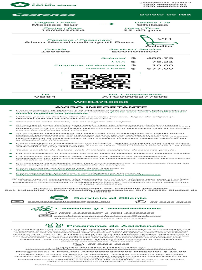Boletos de Autobús | PDF