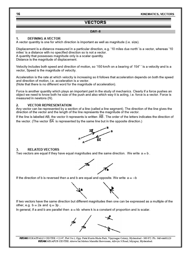 Physics Vectors | PDF