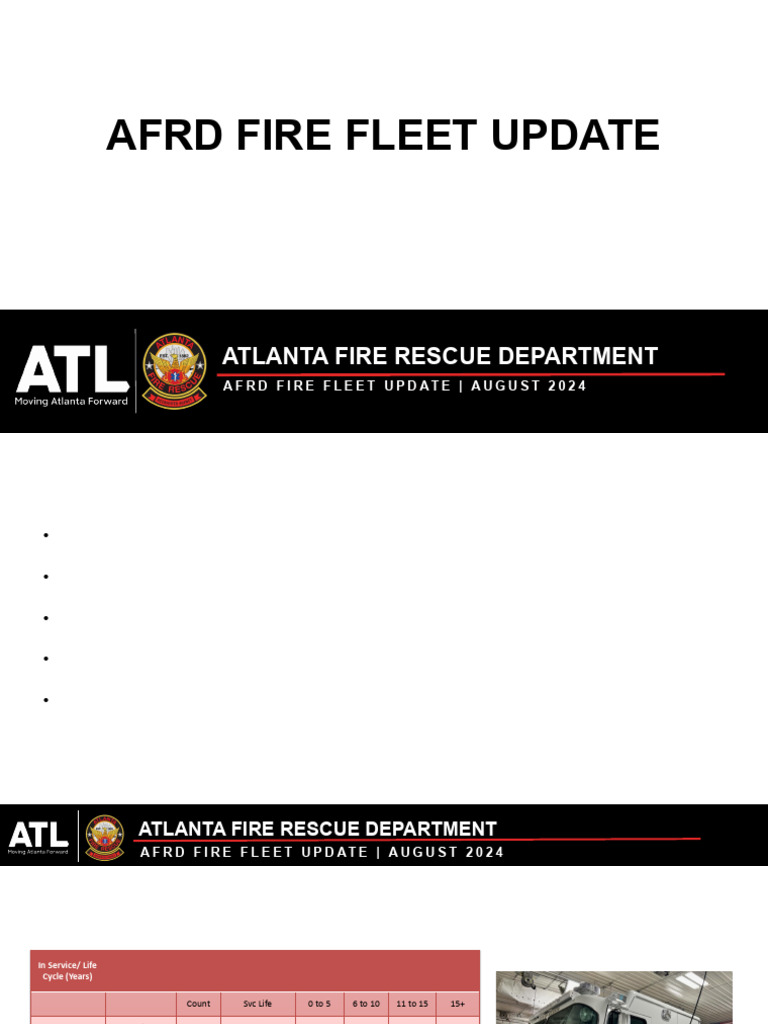 AFRD Fire Fleet Update PSL | PDF