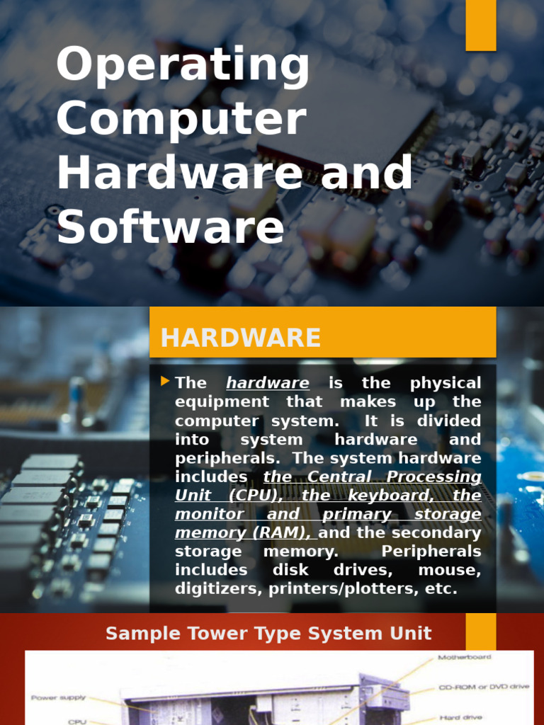 Operating Computer Hardware | PDF