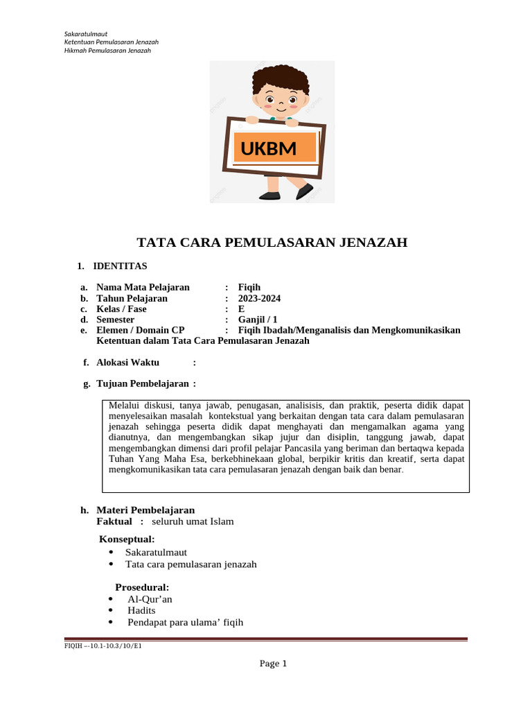 Ukbm 2 Fiqih | PDF
