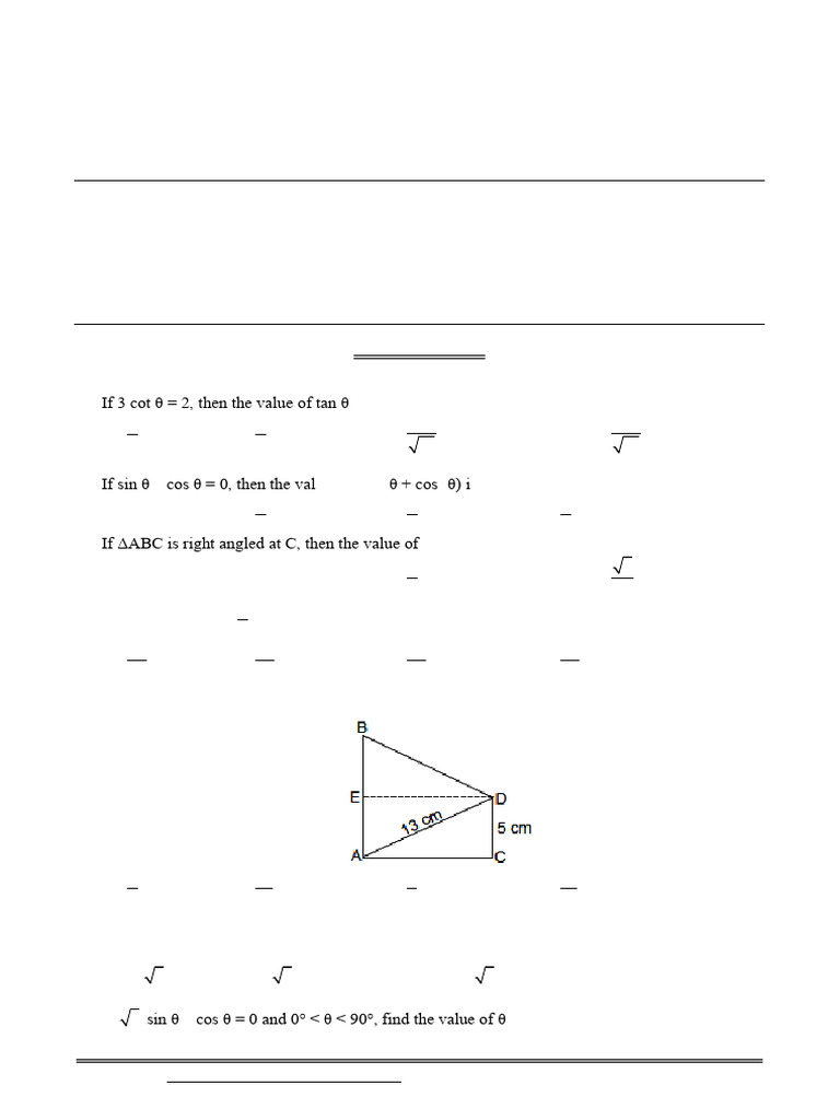Chapter 08 09 Trigonometry Practice Paper 08 | PDF