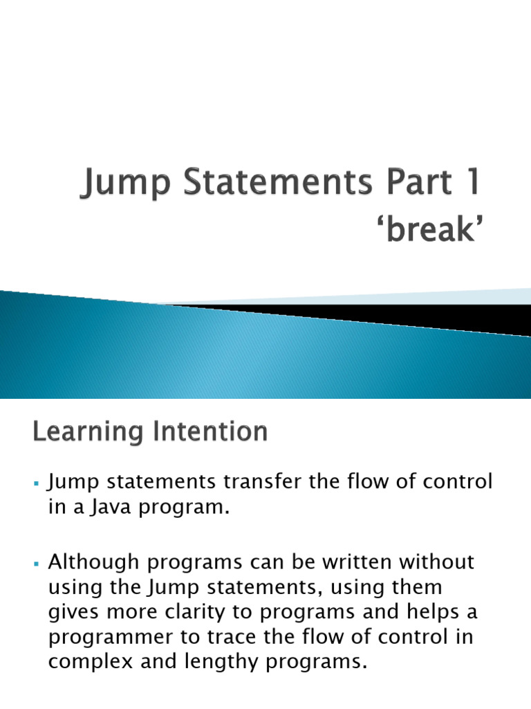 1 Jump Statements-Part1 | PDF