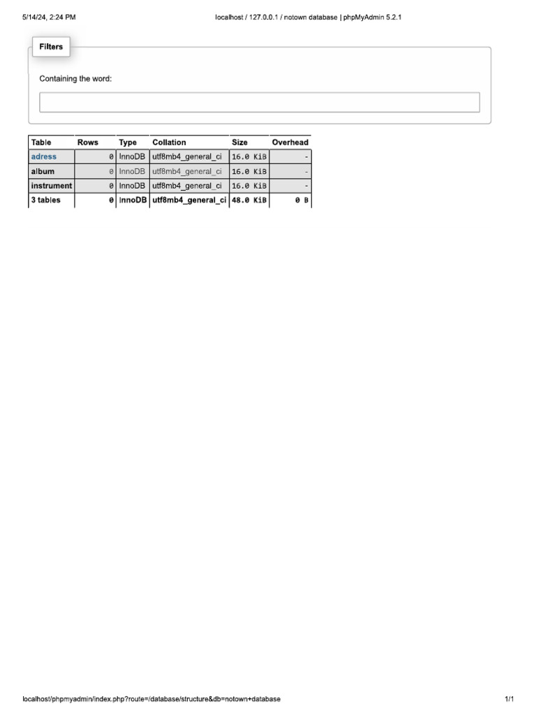notown database draft | PDF