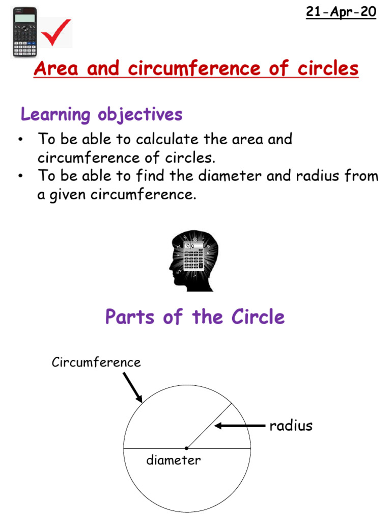 Circumference and Area of Circles | PDF
