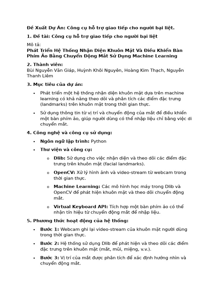 Đề Xuất Dự Án PBL4 | PDF