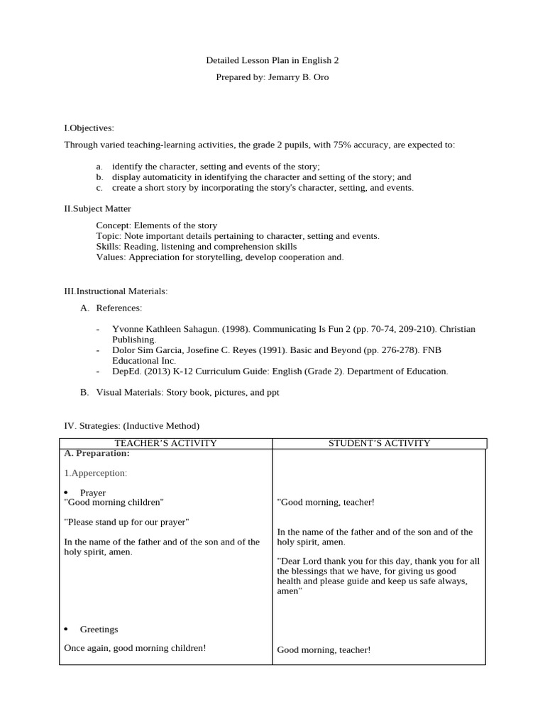 A-Lesson-Plan-in-English-1-Repaired-Repaired | PDF