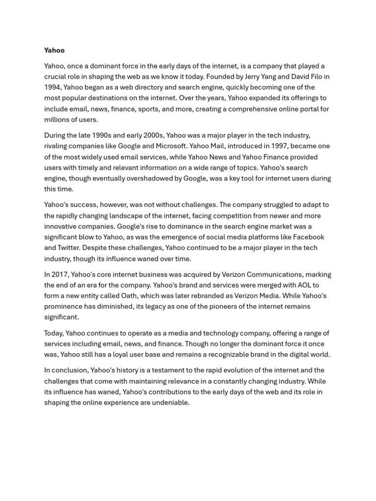 Yahoo | PDF