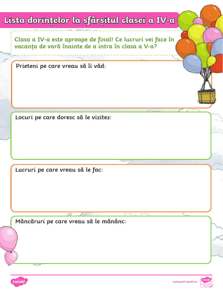 Idei de Activitati de Vacanta - Ver - 4 | PDF