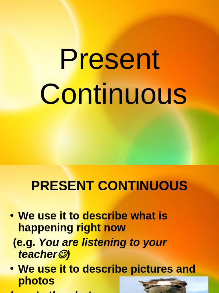 Present Continuous | PDF