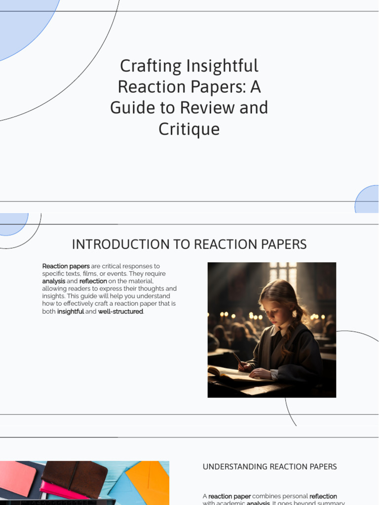 Slidesgo Crafting Insightful Reaction Papers A Guide To Review and ...