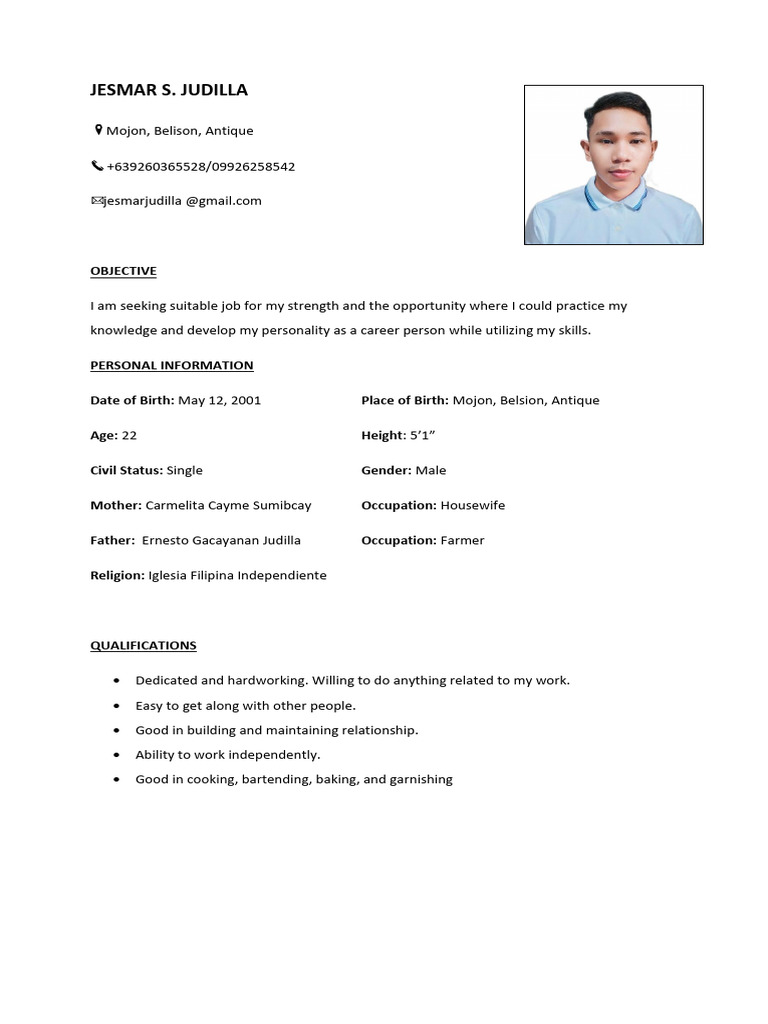 Jesmar Ojt Resume | PDF