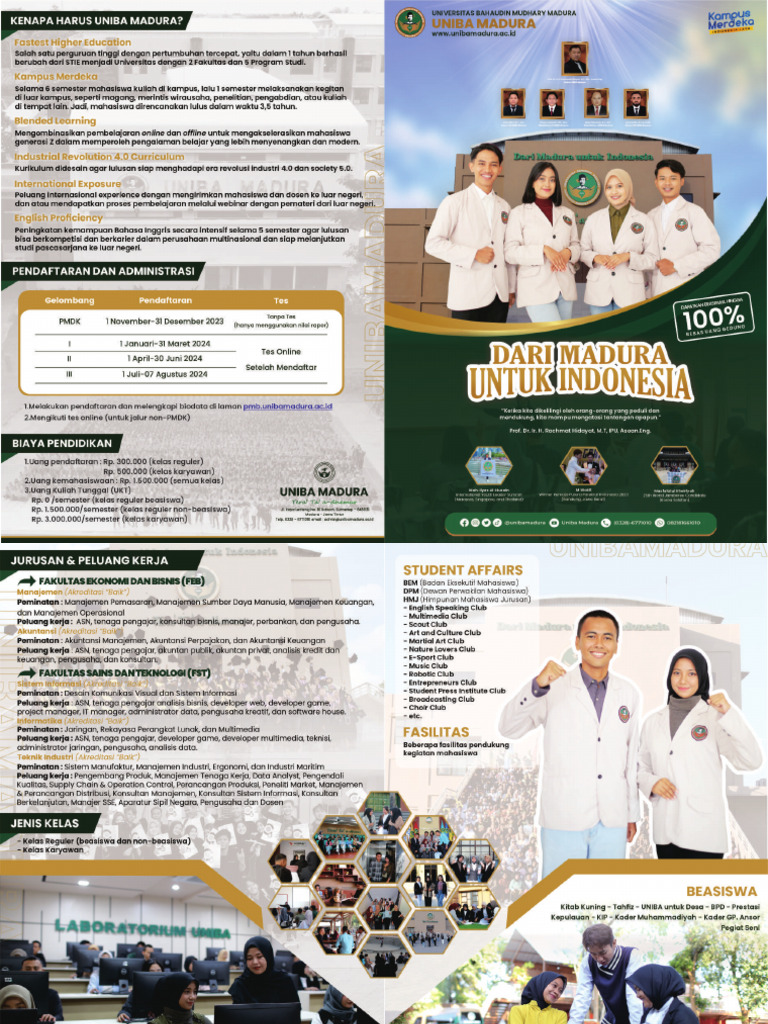 NEW BROSUR UNIBA MADURA 2024h | PDF NEW BROSUR UNIBA MADURA 2024h | PDF