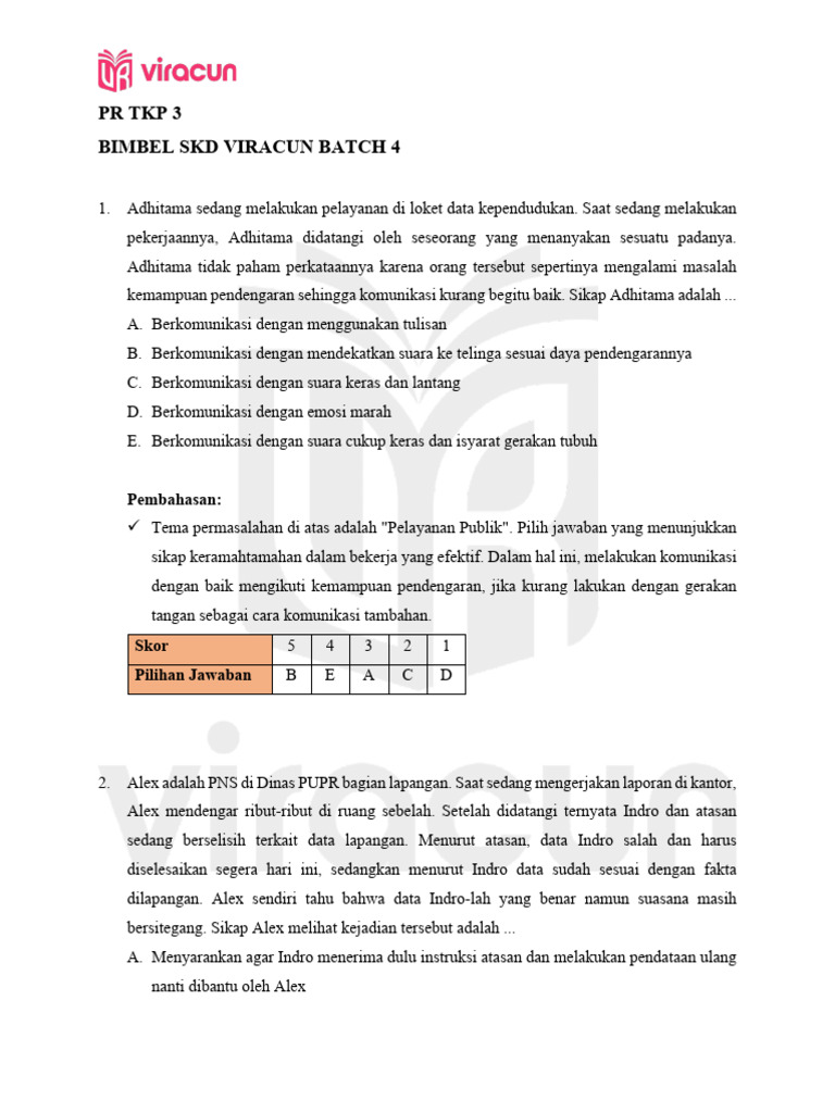 PR TKP 3 (Pembahasan) | PDF