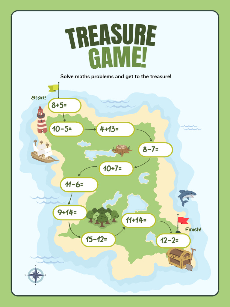 1st Grade Treasure Game | PDF