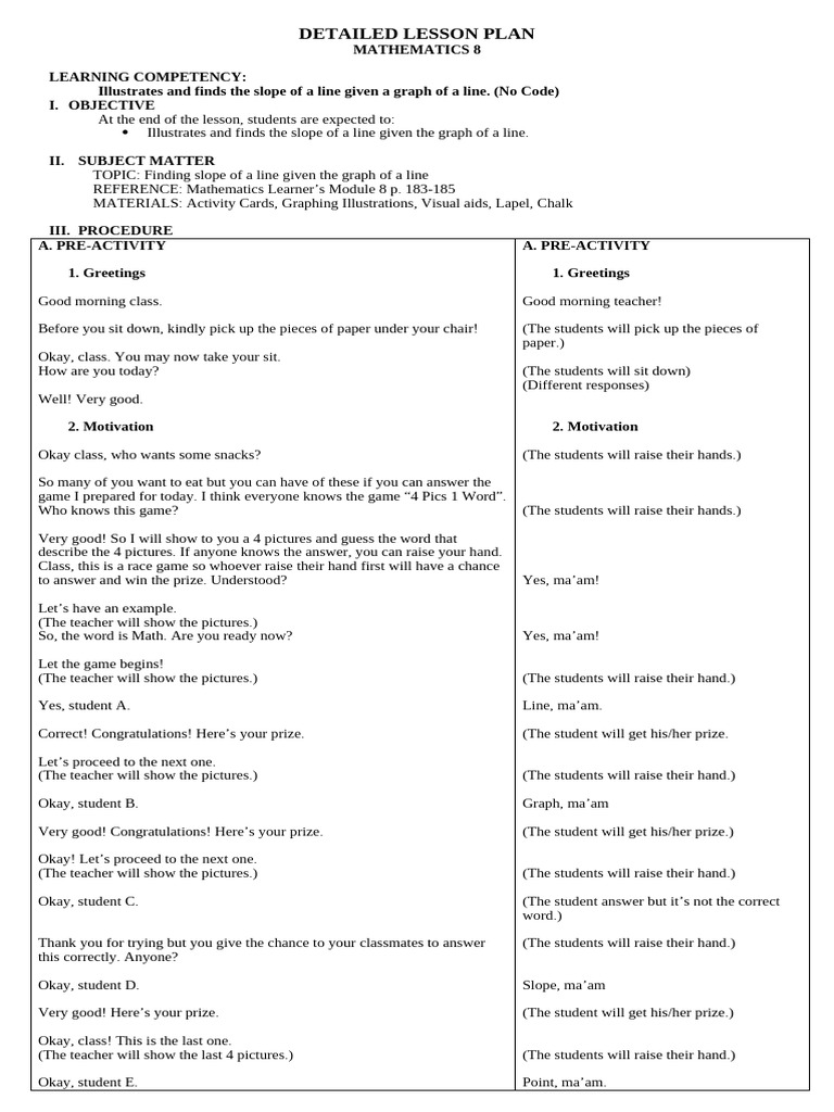 DETAILED LESSON PLAN Ranking 2023-2024 | PDF