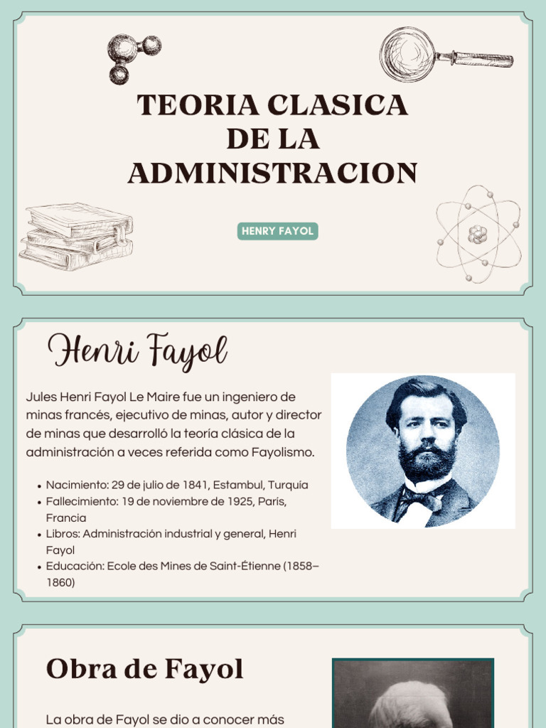 Expo Teoria de La Organizacion Fayol | PDF