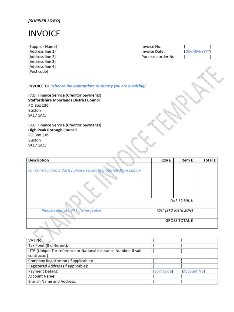 Example Invoice Template | PDF