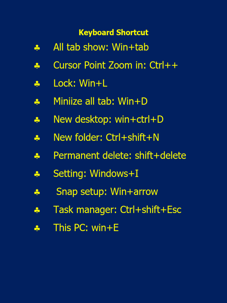 Laptop Shortcut | PDF