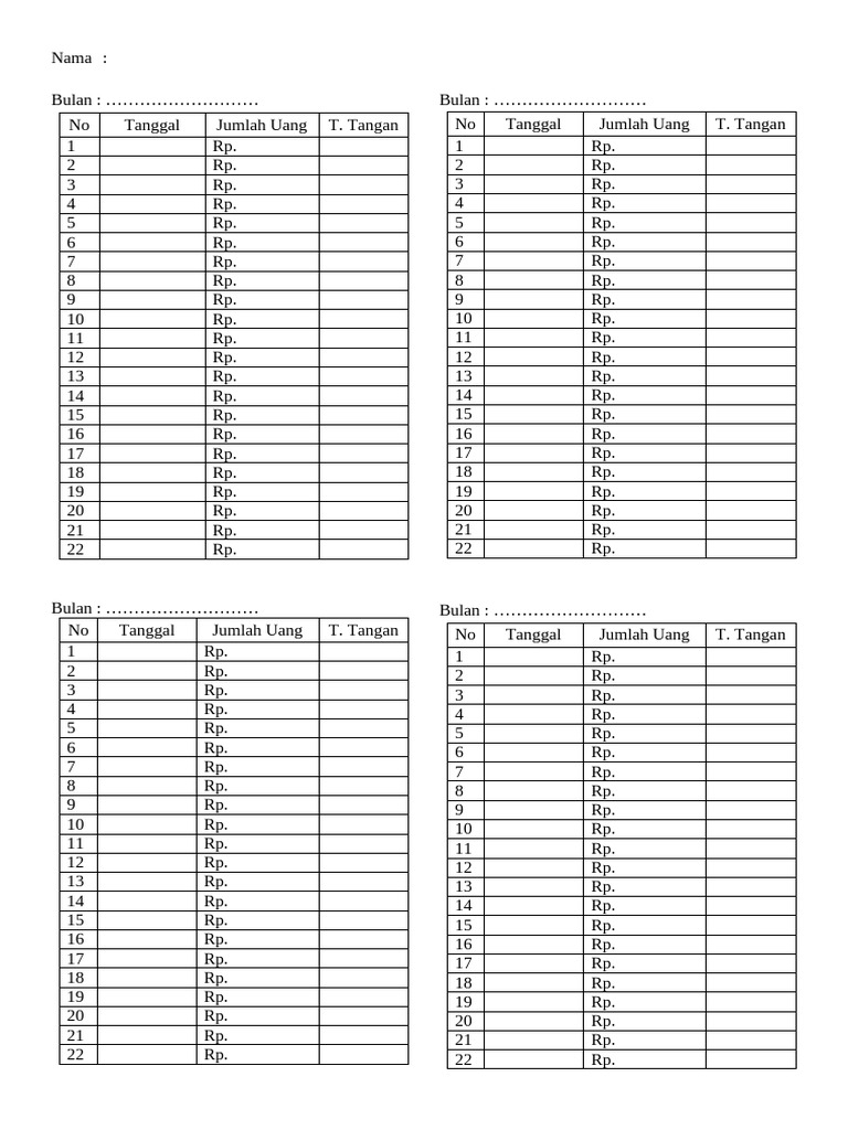 Buku Tabungan TK | PDF